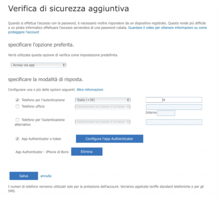 Impostazione dell'autenticazione a due fattori | Università degli studi ...